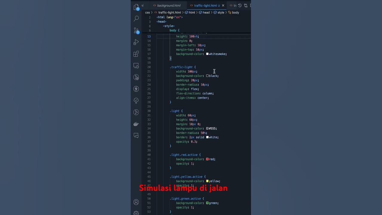 Membuat Traffic Light 🚦 Html Css Javascript Tutorial Webdev Webdevelopment Youtube