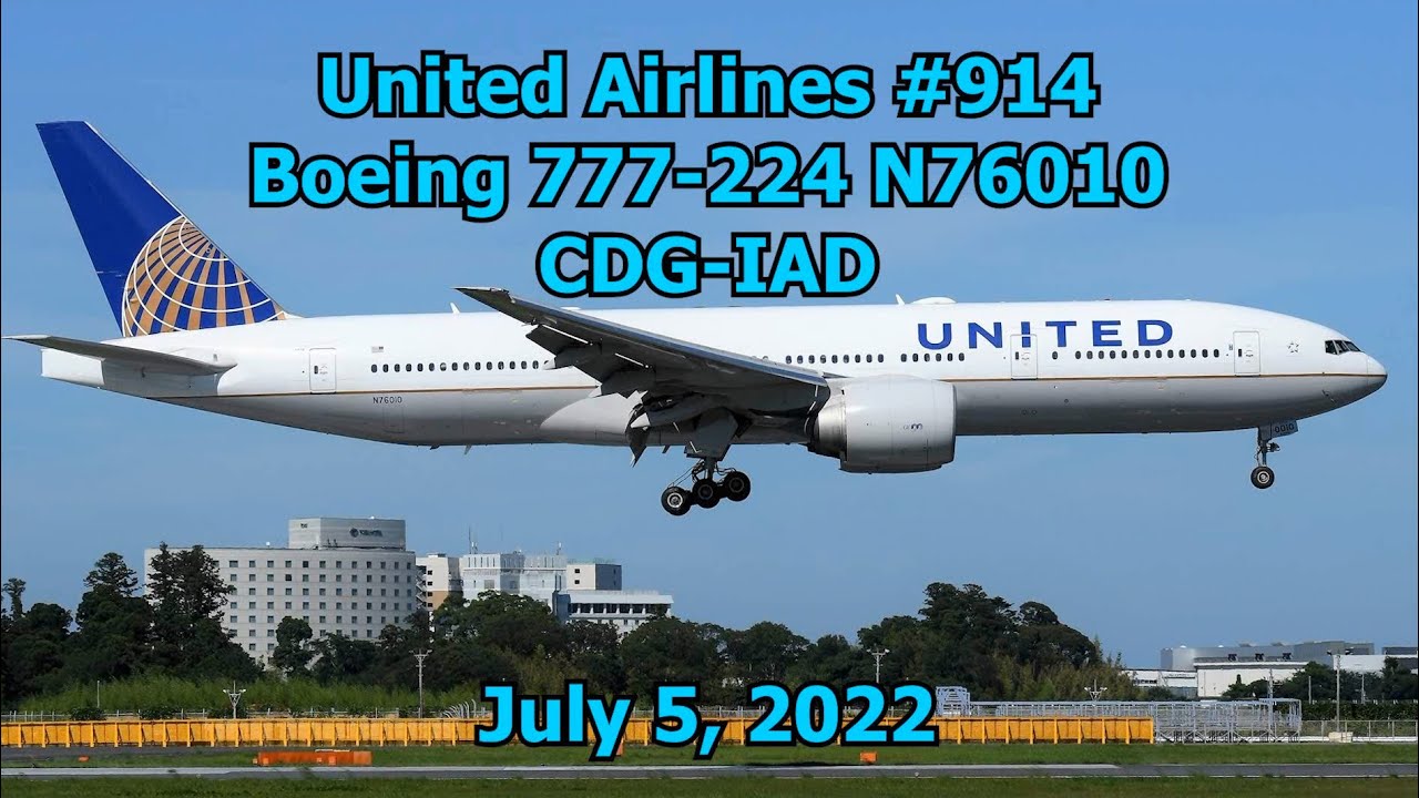 United Airlines #914: CDG-IAD - YouTube