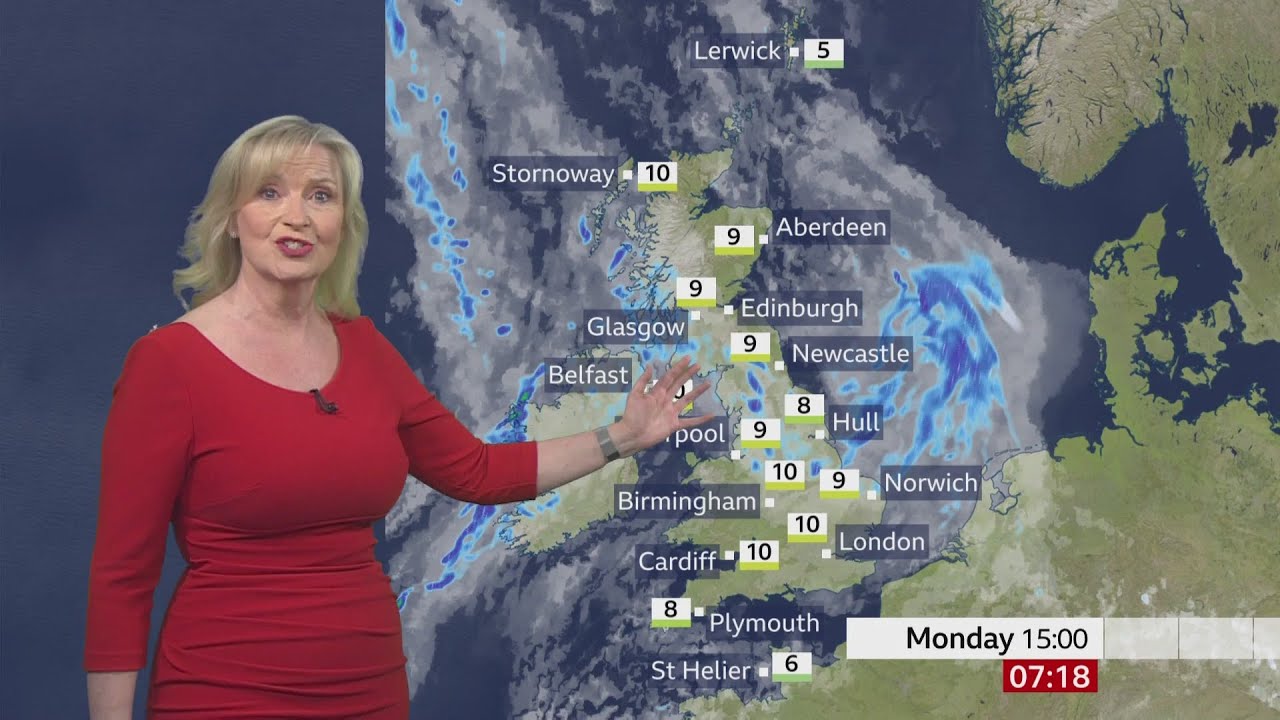 Carol Kirkwood - BBC Breakfast Weather 08/03/2021 - HD - YouTube