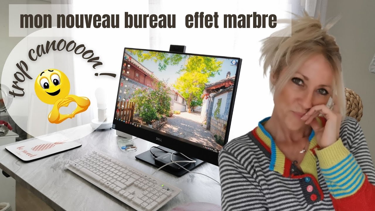 J'INSTALLE MON NOUVEAU BUREAU EFFET MARBRE FLEXISPOT TROP CANON ...