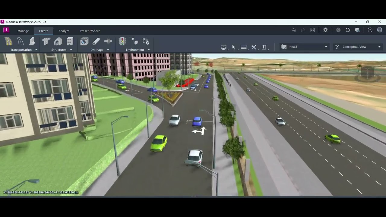 residential compound (3d model interior roads network ) - YouTube