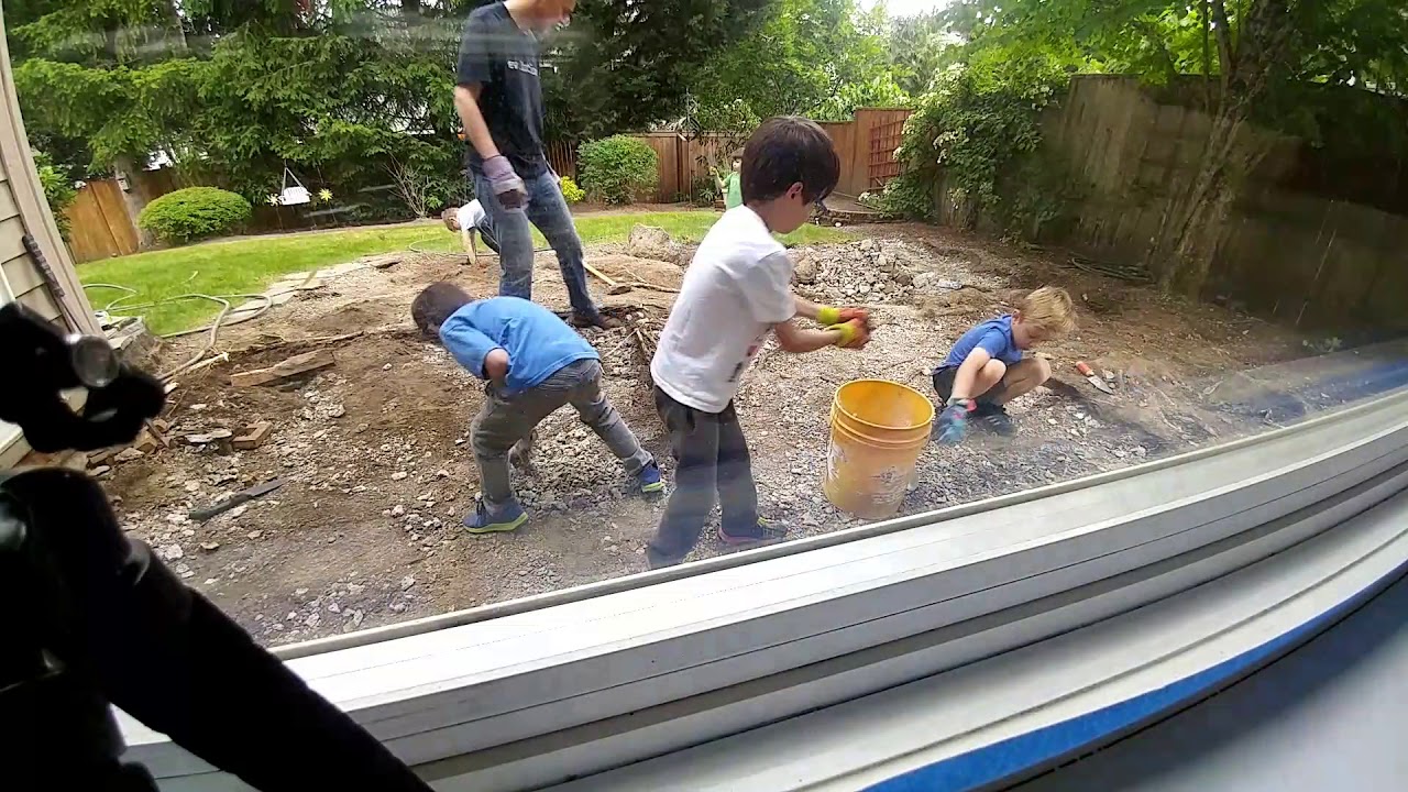Yard work with boys TL - YouTube