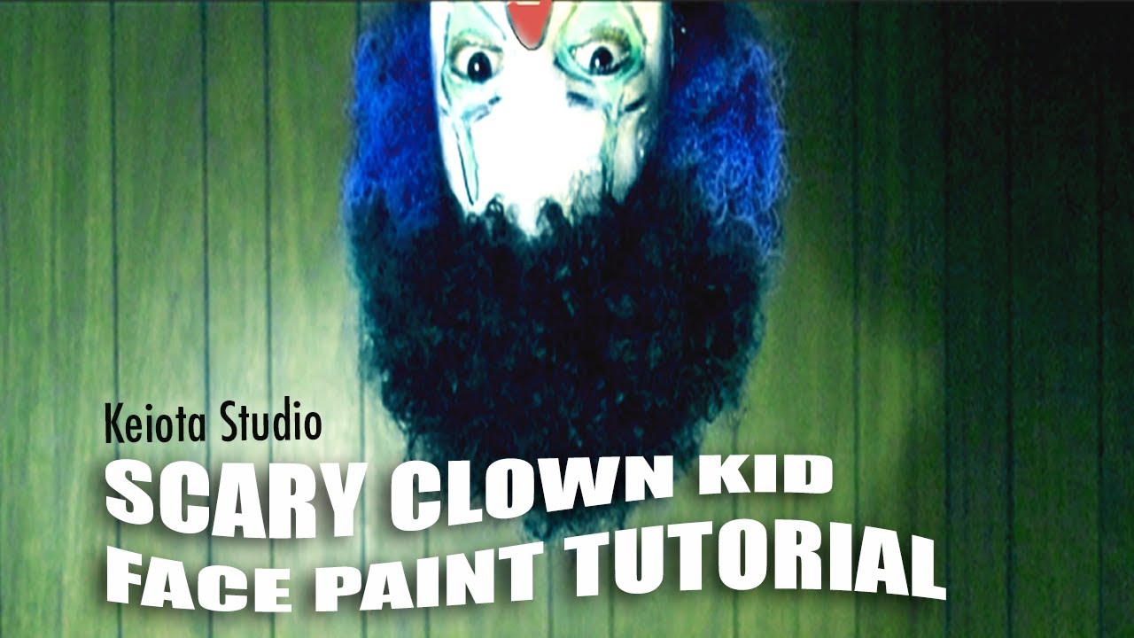 🤡 Scary Clown Kid Face Paint Tutorial - YouTube