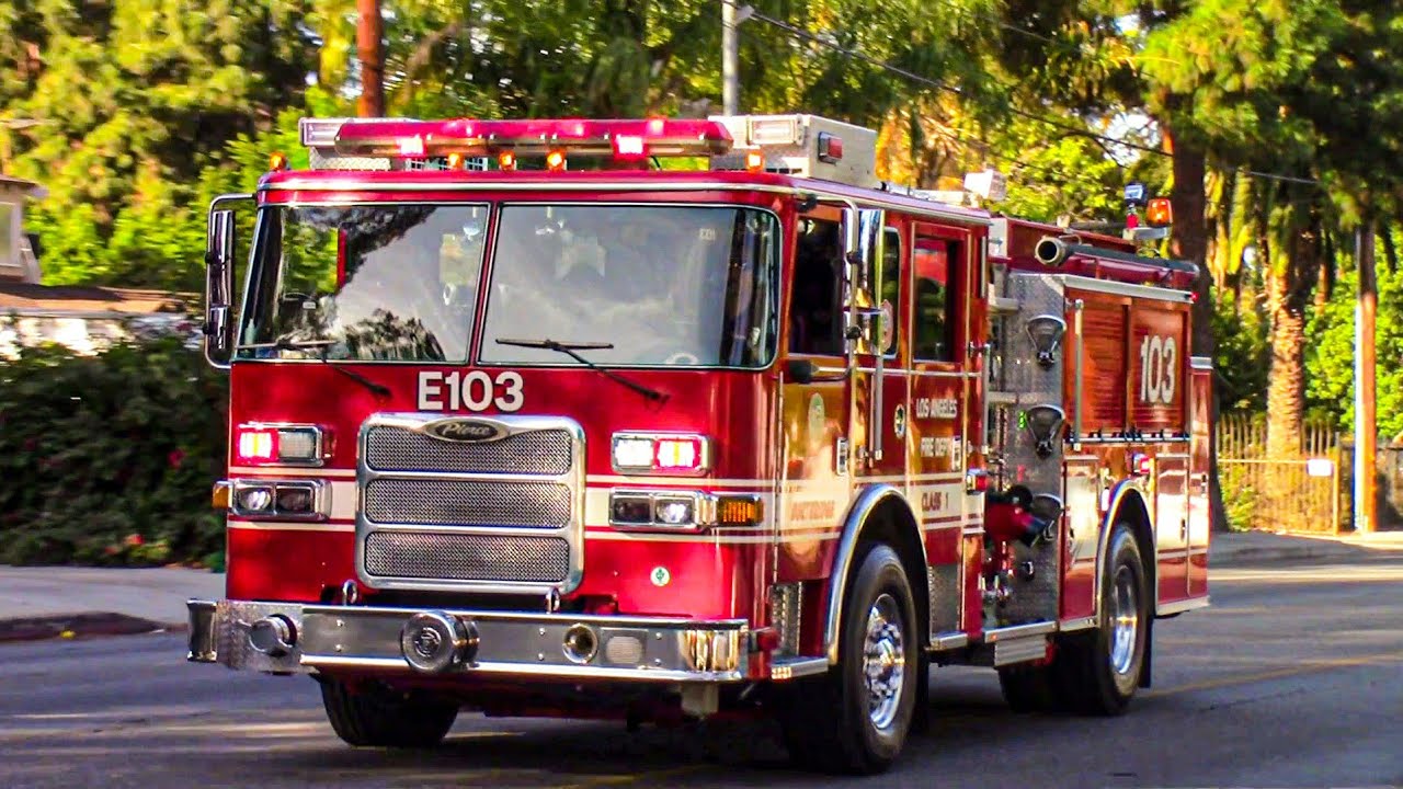 LAFD Engine 103 Responding - YouTube