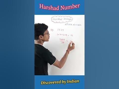 भारतीय गणितज्ञ की खोज/ Harshad number/ Niven number #mathematics # ...