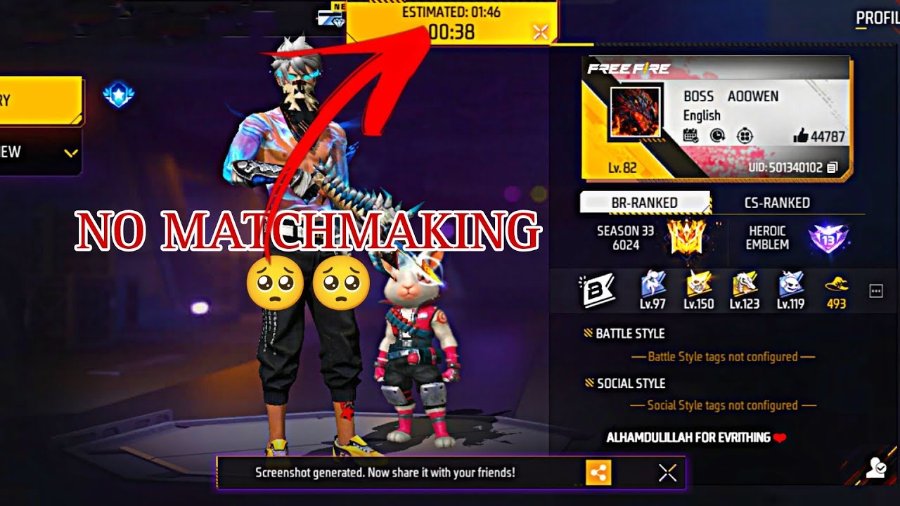 FREE FIRE MATCHMAKING PROBLEM SOLVE - YouTube