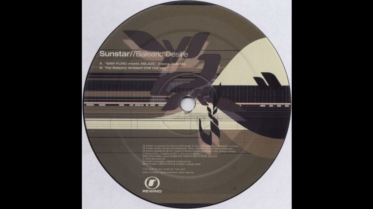 Sunstar - Balearic Desire (Sam-Pling Meets Ablaze Trance Club Mix) 2000 ...
