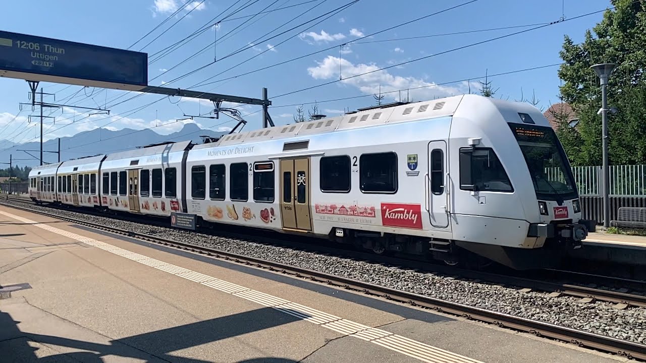 TRAINS IN SLOMO - RABe535 Lötschberger - Kambly Werbezug - YouTube