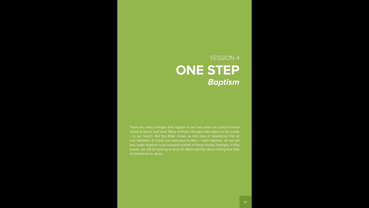 GLC 1 Book 2 Session 4 One Step Baptism - YouTube
