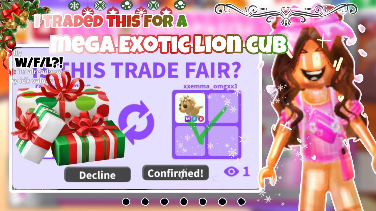 I Traded this for a mega exotic lion cub W/F/L?! 💞 ️ #adoptmetrading # ...