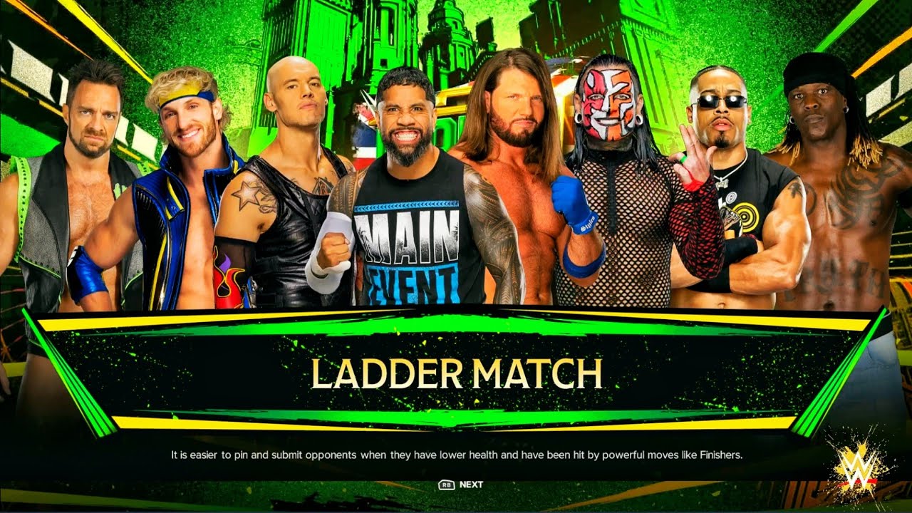 8 Man Ladder Match For The Money in the Bank Contract | WWE 2k24 - YouTube