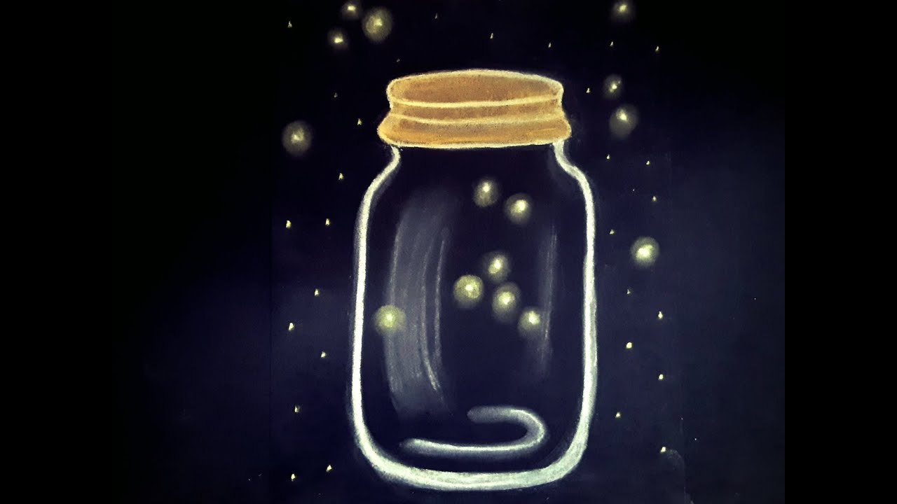 Fireflies In A Jar Drawing