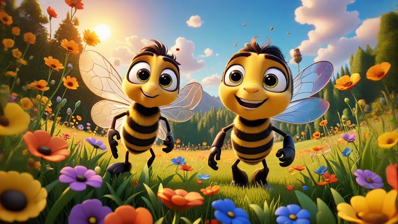 Five Busy Bees Buzz Buzz Buzz | Fun Insect Counting Song for Kids ...