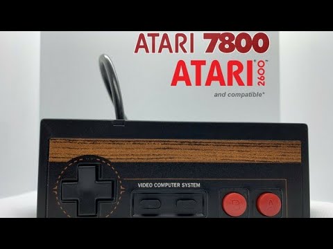 RetroGameBoyz Atari 7800 Controller 2600 Joystick Control Gamepad - Woodgrain Review - YouTube