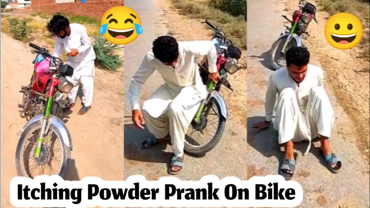 Itching Powder Prank On Bike 😂 Itching Powder Funny Reaction | Fun Halt ...