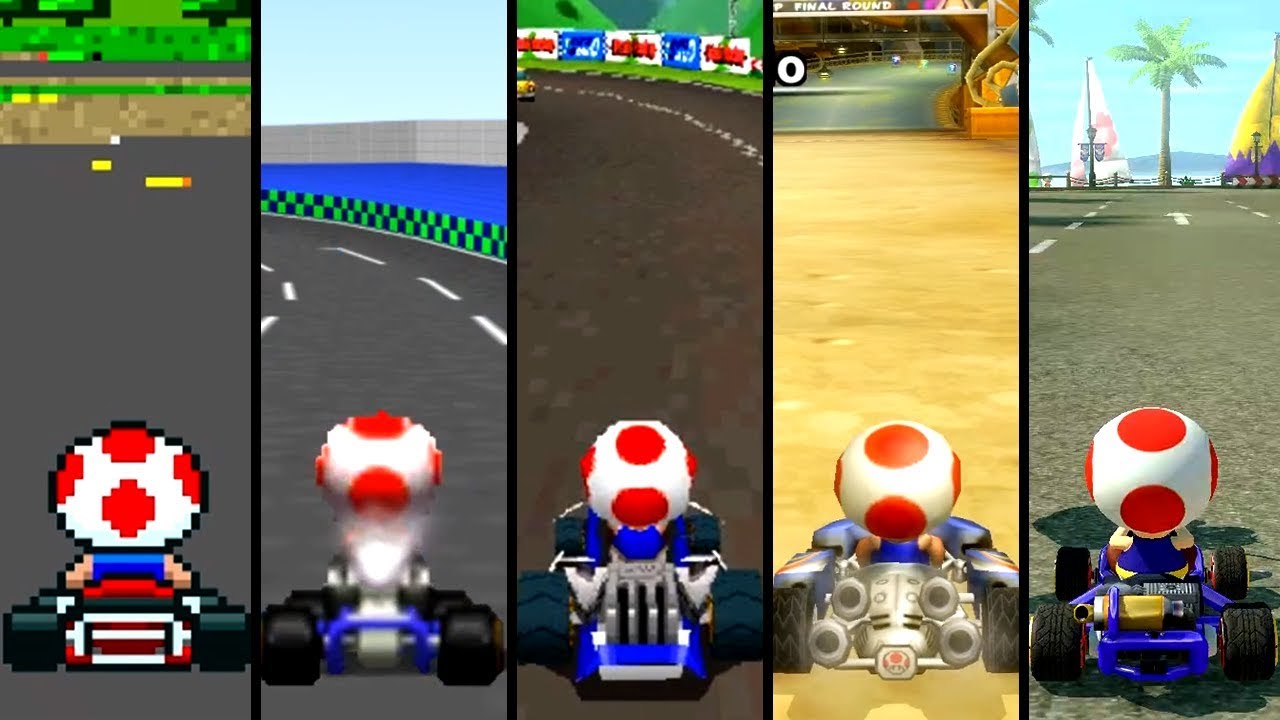 Evolution of Toad in Mario Kart (1992-2019) - YouTube