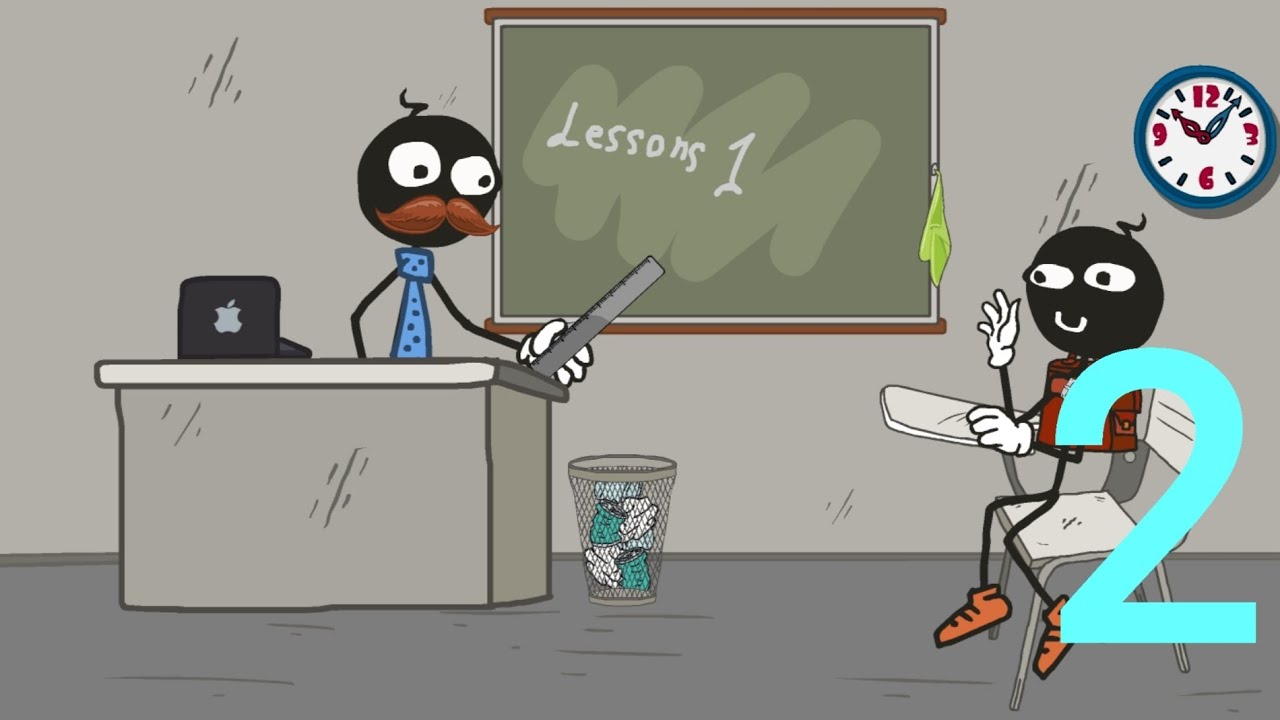 I am a good student stickman || school escape 2 - YouTube