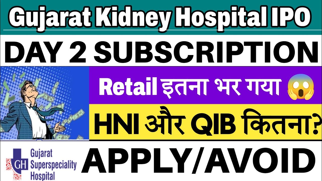 Gujarat Kidney Hospital IPO | Gujarat Kidney IPO Day 2 Subscription ...