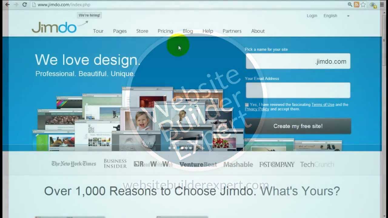 How to Sign Up for a Free Jimdo Account (by www.WebsiteBuilderExpert ...