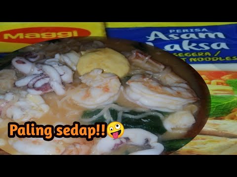 #maggieasam #seafood CARA MASAK MAGGIE ASAM LAKSA SEAFOOD STYLE Sendiri ...