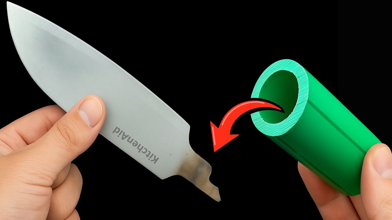 How to Make a Knife Handle from PVC Pipe! - YouTube
