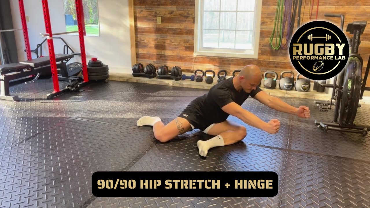90/90 Hip Stretch + Hinge - Exercise Library #fitness - YouTube