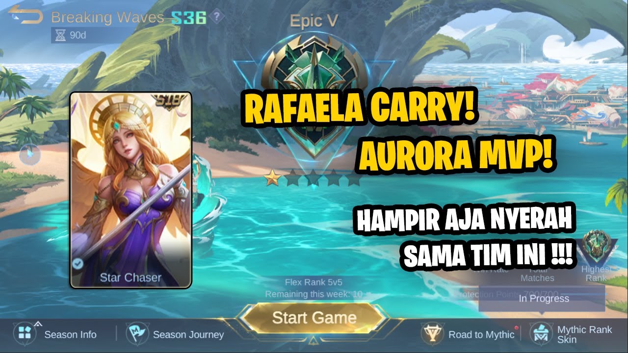 RAFALEA CARRY! AURORA MVP, KETERTINGGALAN KILL TERKEJAR SAMPAI MENANG! 😱🔥 | MLBB 36 - YouTube