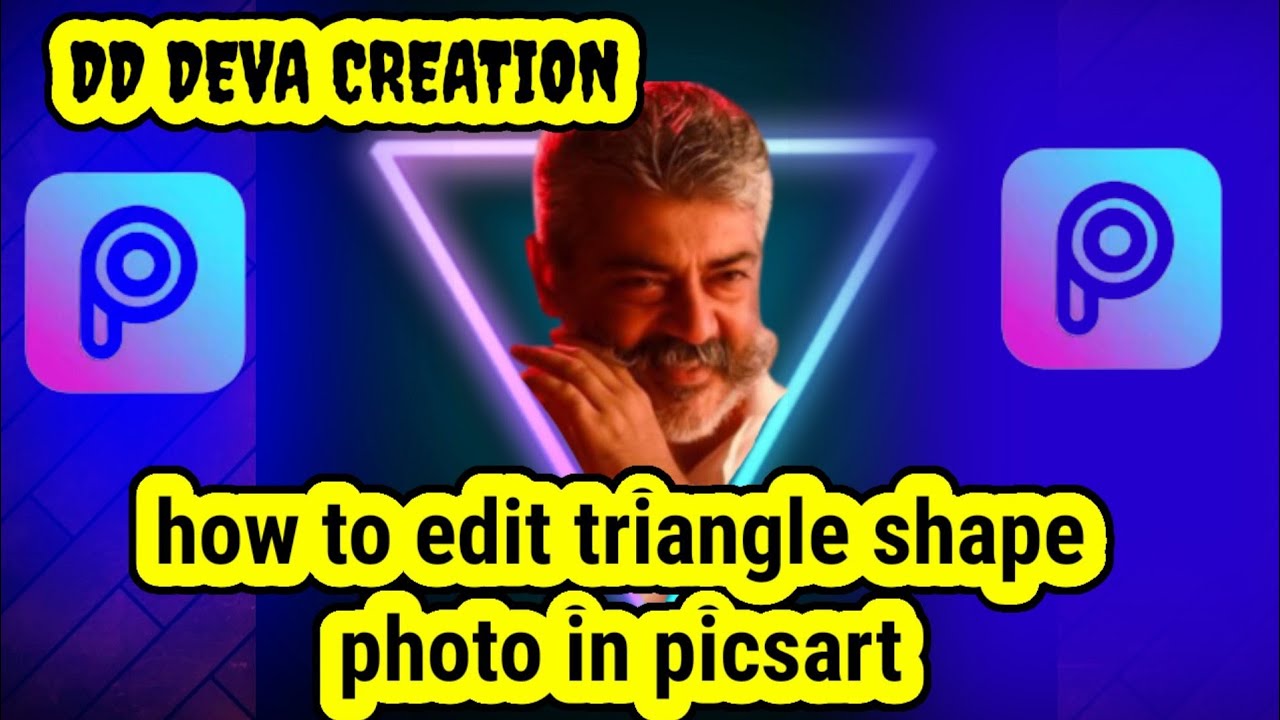 how to edit triangle shape photo in picsart - YouTube