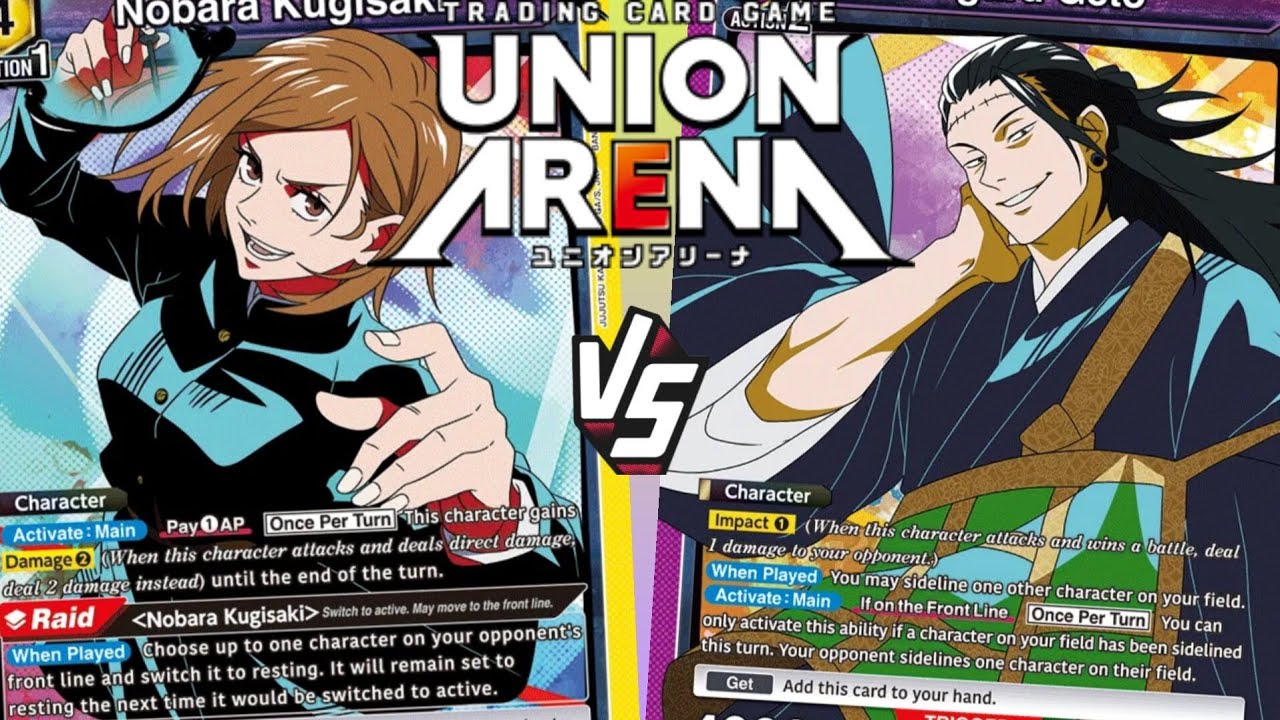 Union Arena Gameplay | Purple JJK Geto/Mahito vs Yellow JJK Nobara/Gojo ...