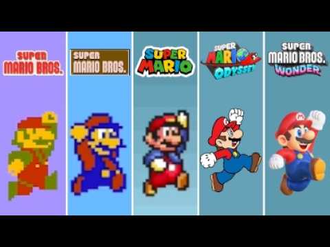 Evolution of Super Mario Bros 2D Graphics [1983 - 2023] - YouTube