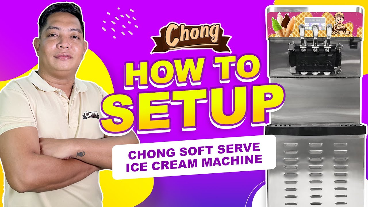 Chong Soft Serve Ice Cream Machine : How To Setup - YouTube