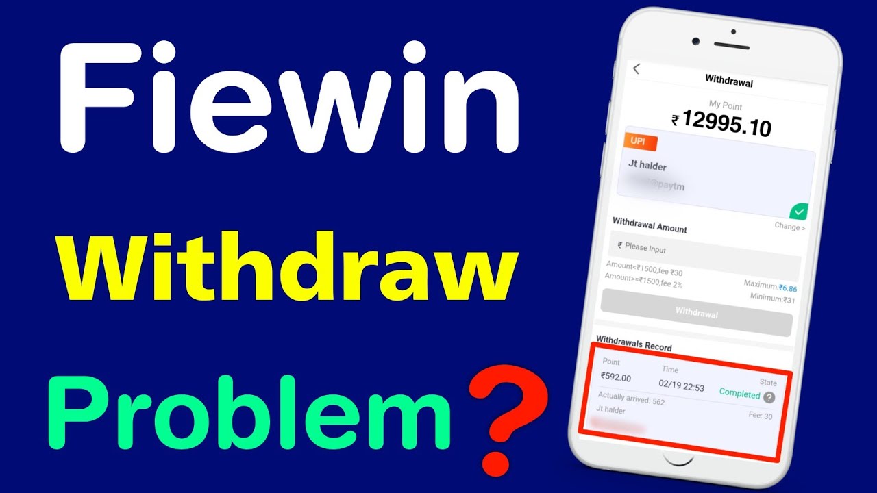 How to Fix Fiewin Withdraw Problem | Solve Fiewin Withdraw Pending ...