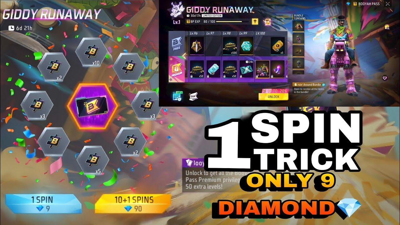 December Booyah Pass 1 Spin Trick Ring Event 😍 - Booyah Pass Me kitna ...