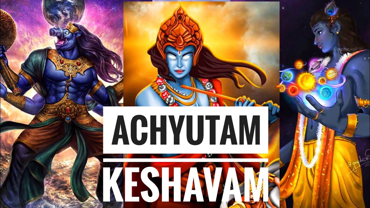 Achyutam Keshavam | Video | Song | Popular Krishna Bhajan (Full Song ...