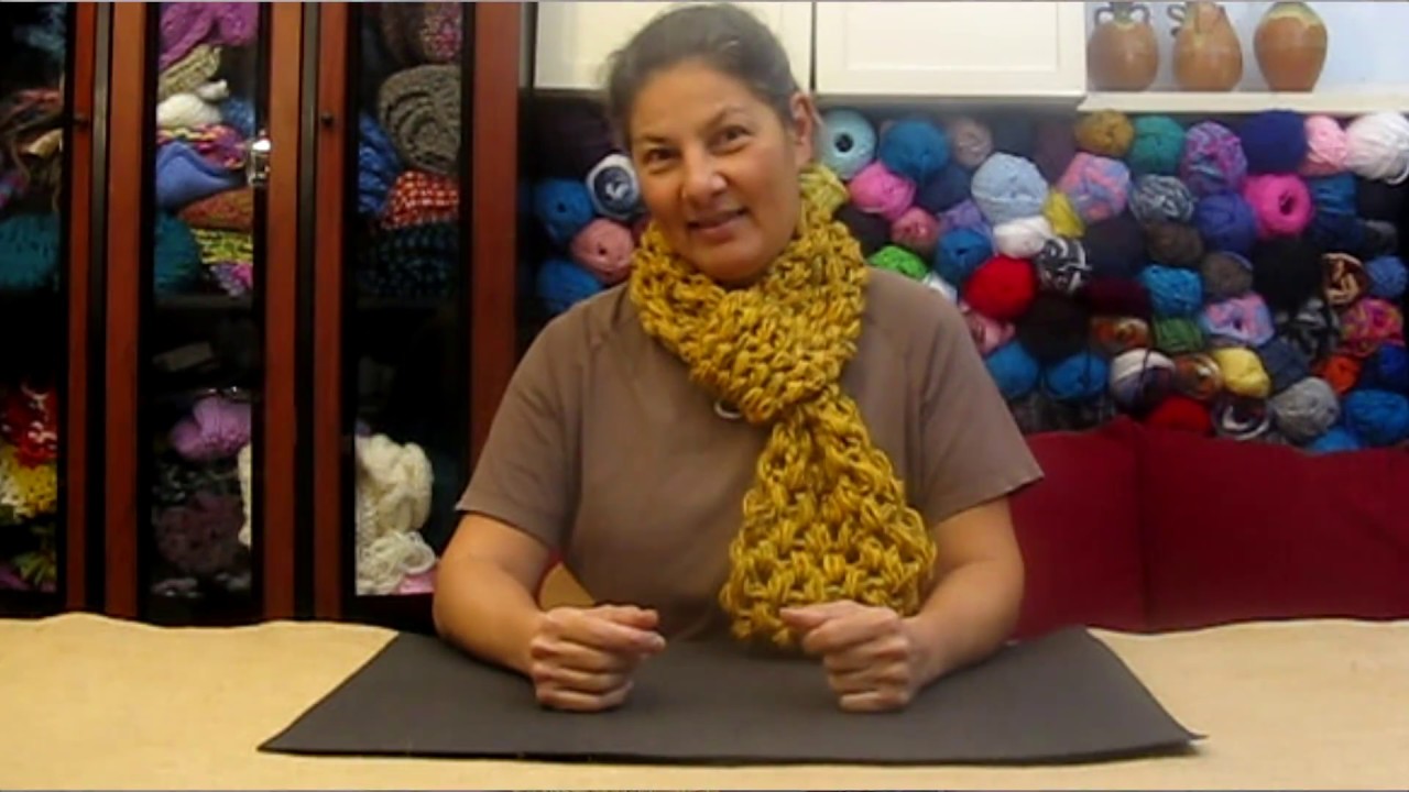 Bufanda de cuello ajustable en punto puff, ganchillo, #4 - YouTube