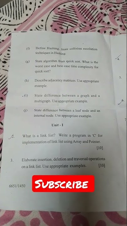 BCA 2nd Semester||PYQ (2022) Data structure using C || lucknow ...