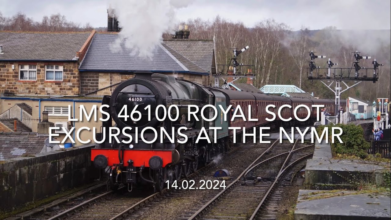 LMS 46100 Royal Scot Excursions at the NYMR (14.02.2024) - YouTube