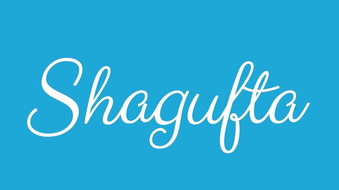 Learn how to Sign the Name Shagufta Stylishly in Cursive Writing - YouTube
