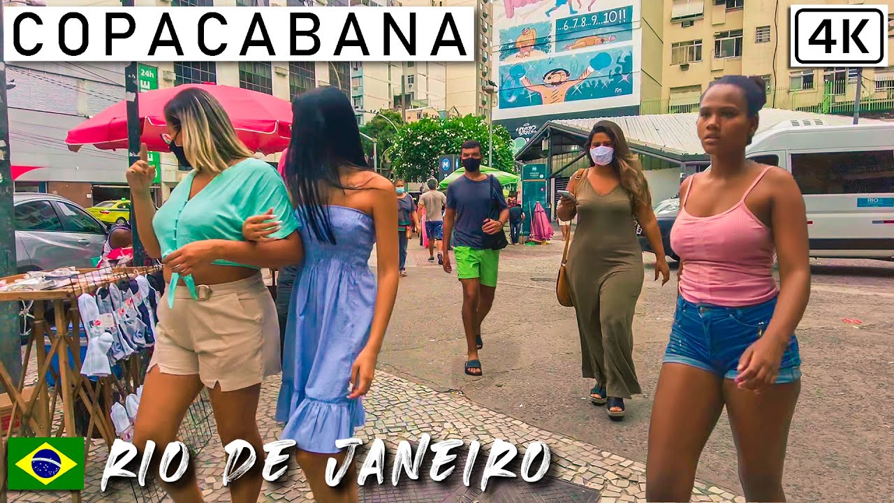 Walking from Copacabana Streets untill the Copacabana Beach 🇧🇷 | Rio de ...