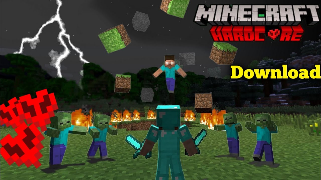 How to play 💔 hard-core mode in Minecraft bedrock || hard-core in mcpe ...