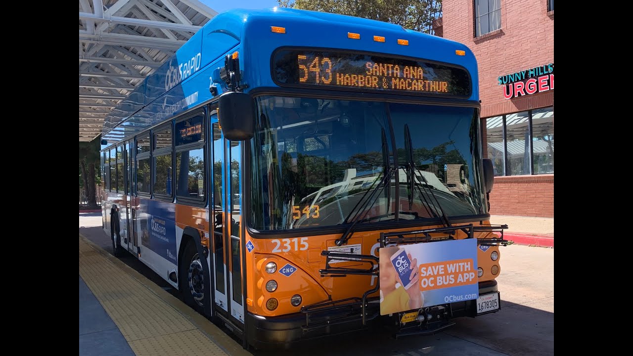 OCTA Route 543 South Fullerton Fullerton Transp Center To Santa Ana ...