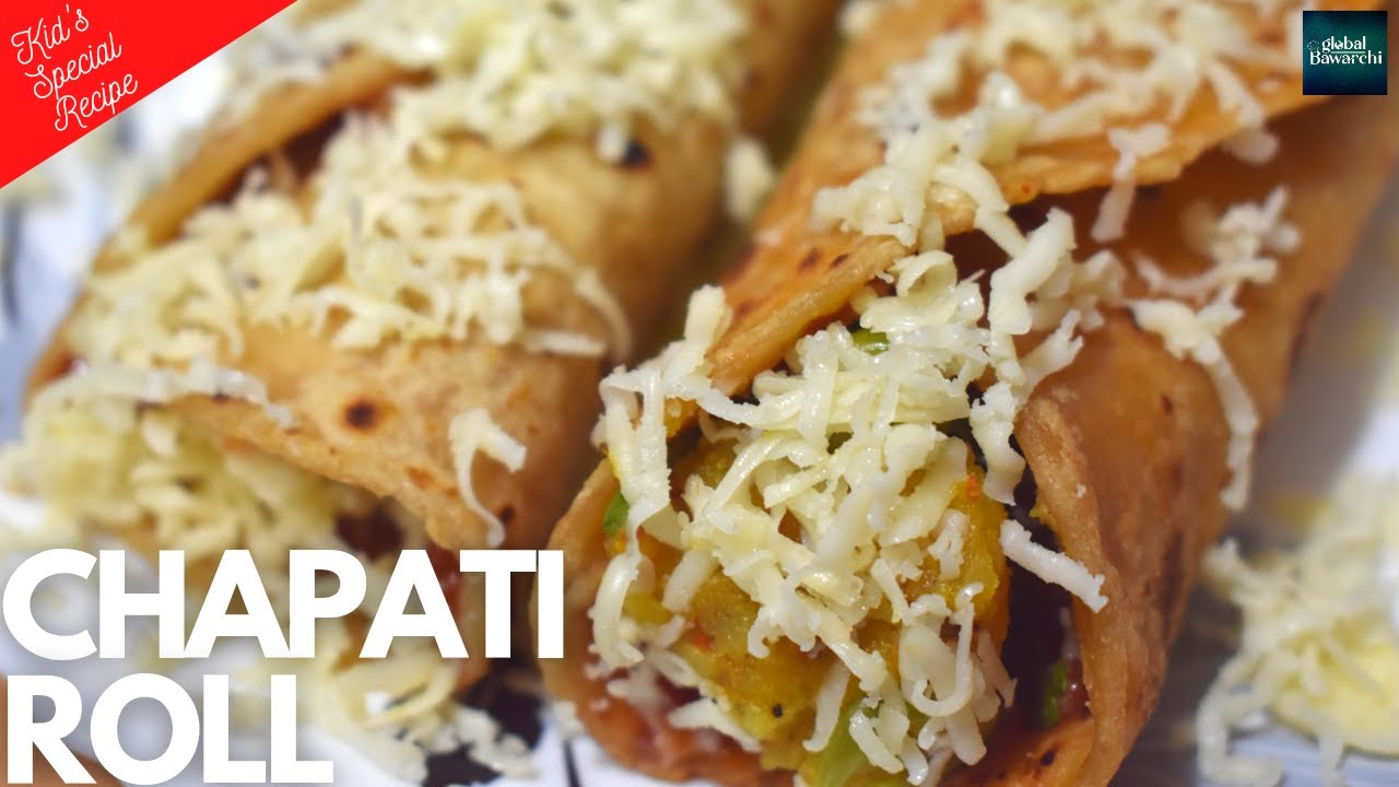 Chapati Roll l How to make Masala chapati roll l Kids special recipe l ...