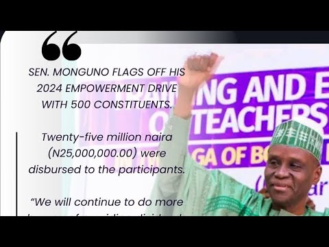 Life Touching 6Months of Senator MT Monguno at Nigerian Senate for the ...