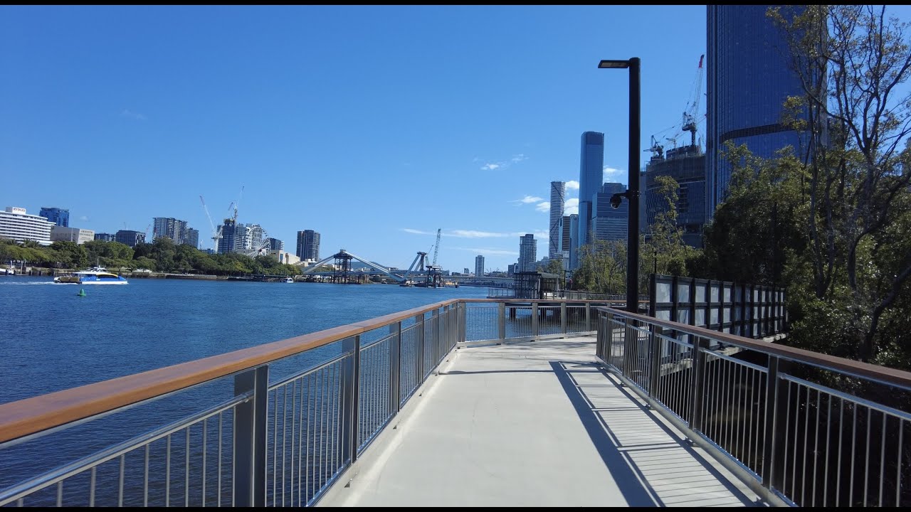Brisbane - QUT River Walk to Queens Street Mall - Virtual Walk (4K ...