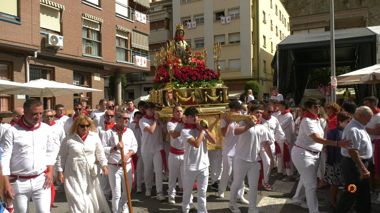 Tv Azagra - 08/09/2024 - Fiestas - Procesión de Nuestra Patrona. - YouTube