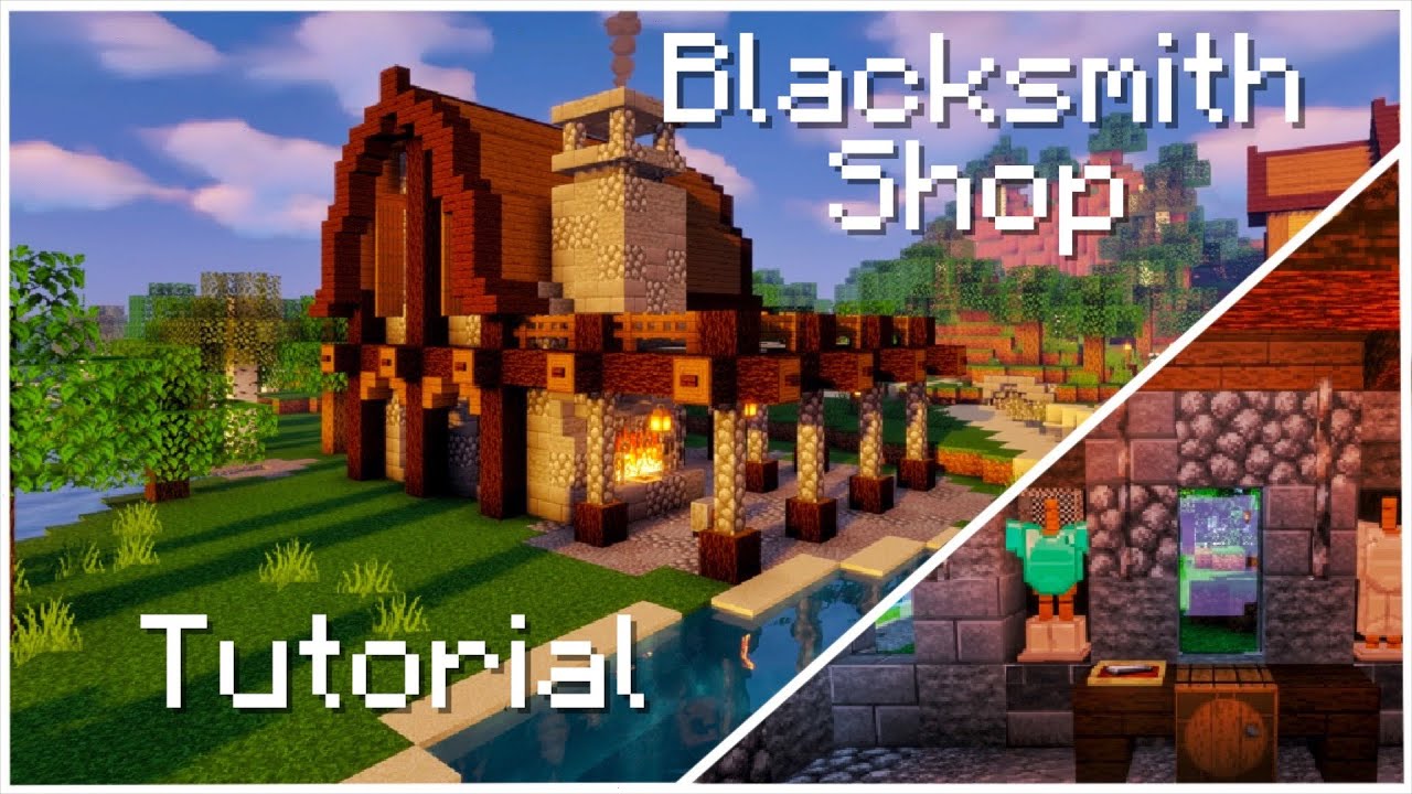 Blacksmith Shop MINECRAFT Tutorial 1.15+ - YouTube