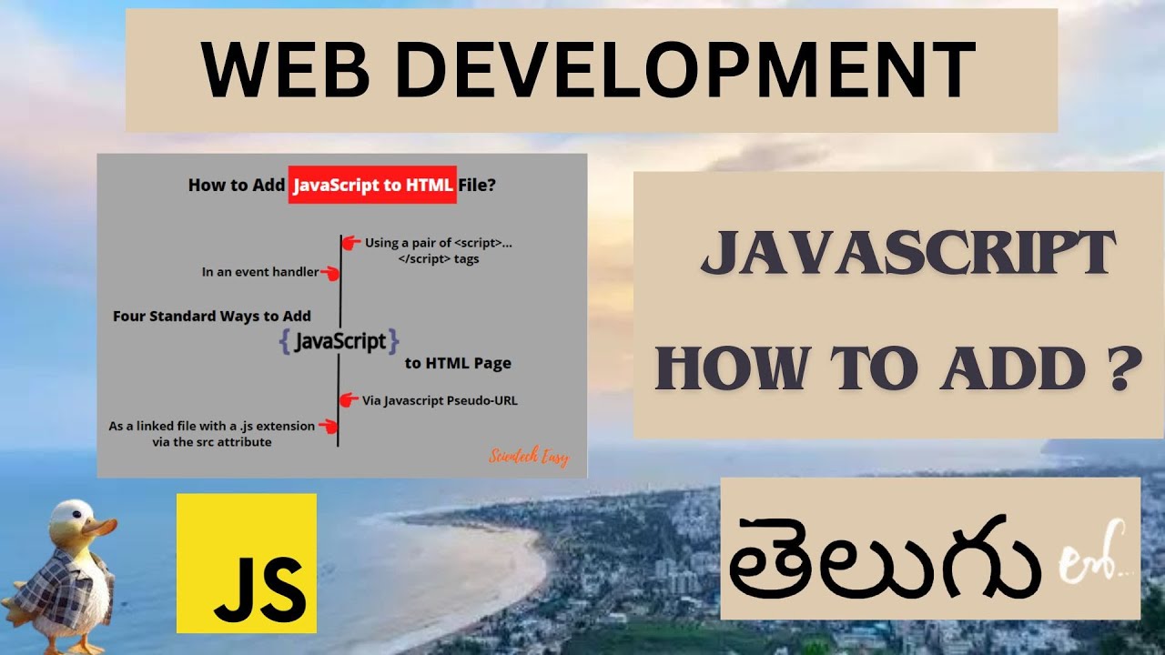 Web Development How To Add Javascript Detail Explanation In Telugu Lesson 3 Youtube