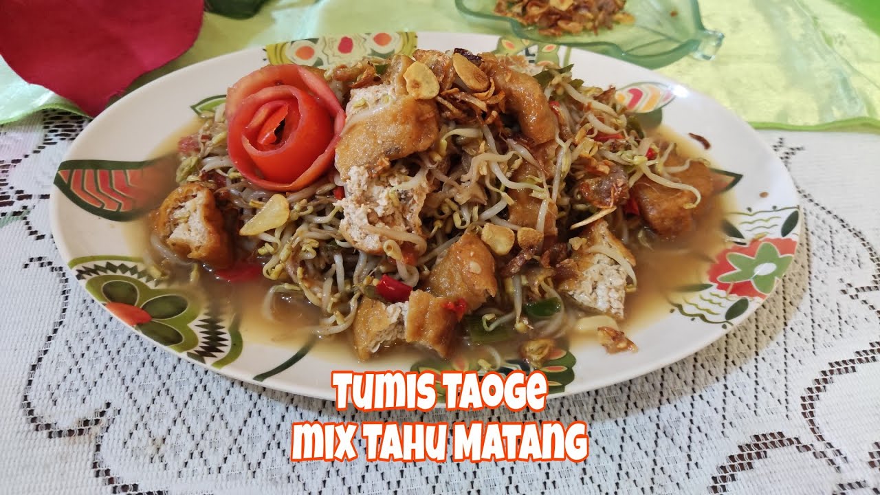 Menu Sederhana yang Mantul. Tumis Taoge Mix Tahu Matang - YouTube