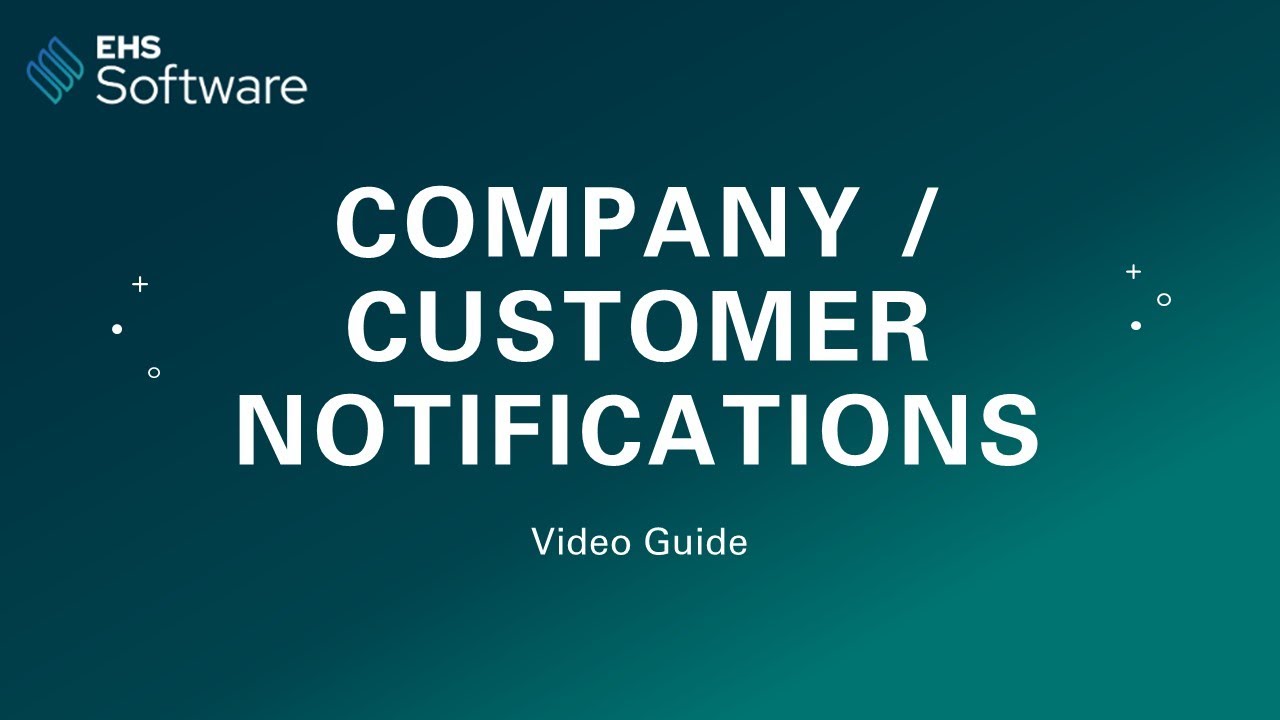 Company/Customer Notifications - YouTube